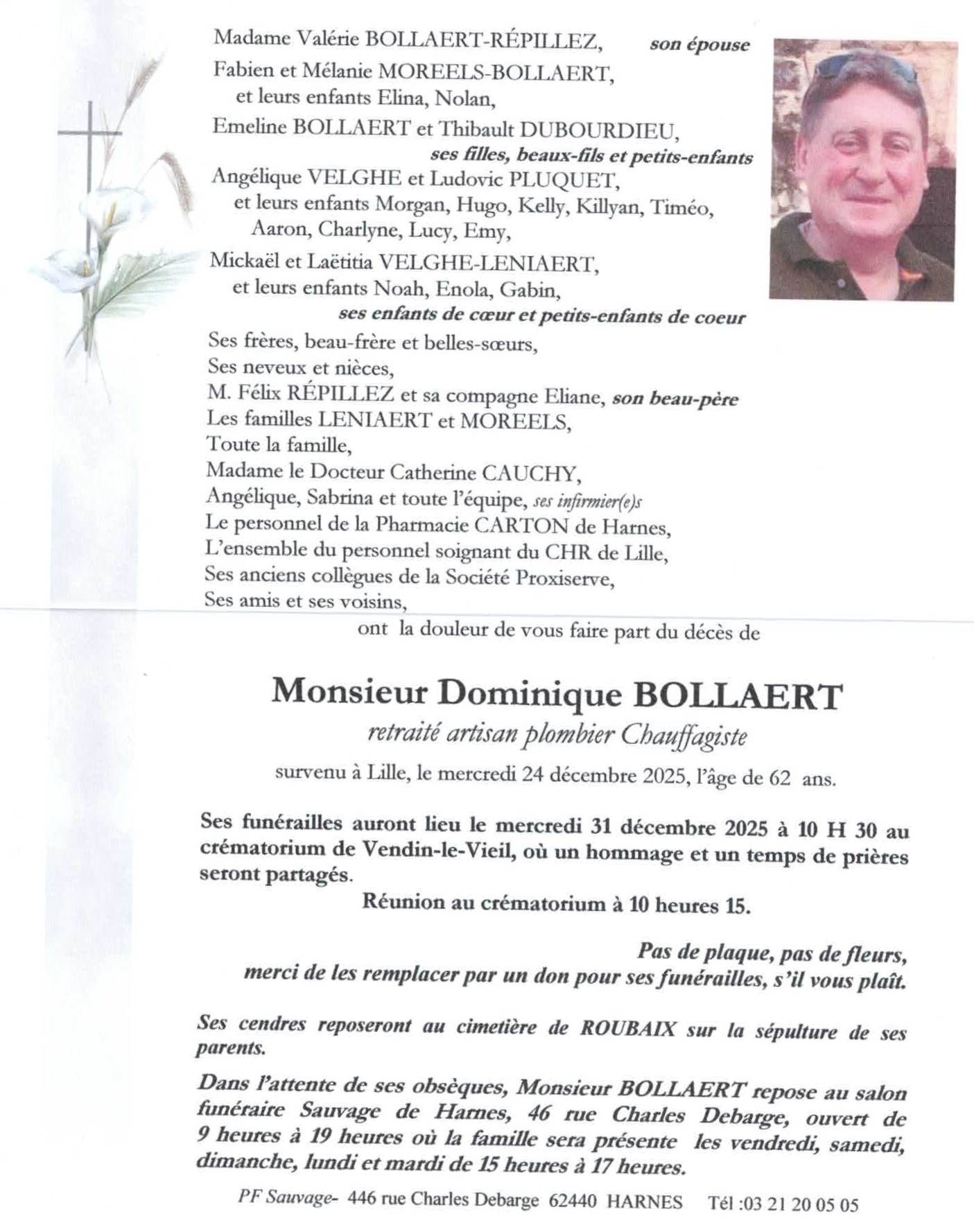 Monsieur Dominique BOLLAERT - Sauvage