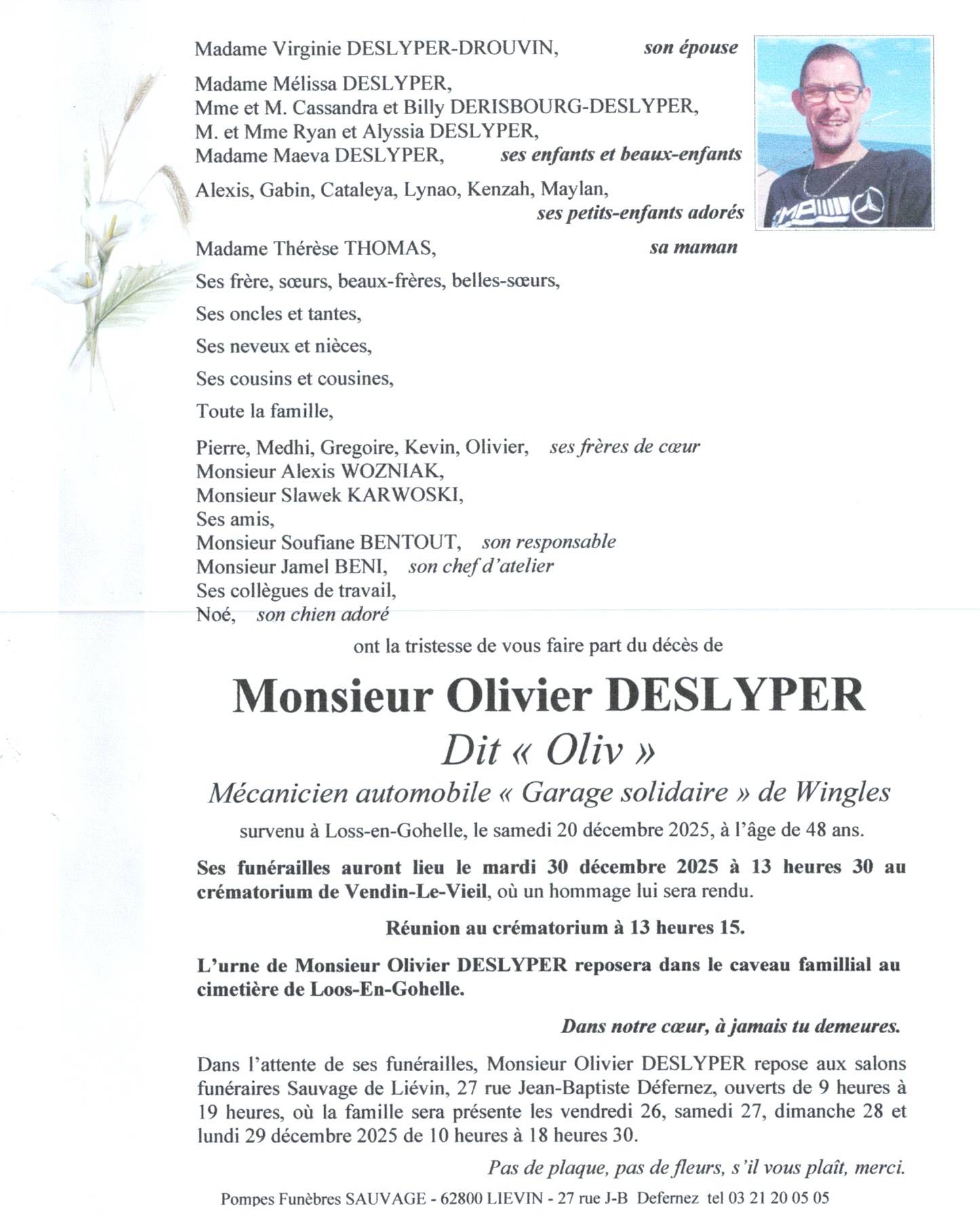 Monsieur Olivier DESLYPER - Sauvage